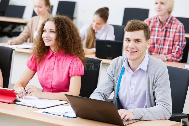 Students at lesson stock image. Image of group, academy - 56482105