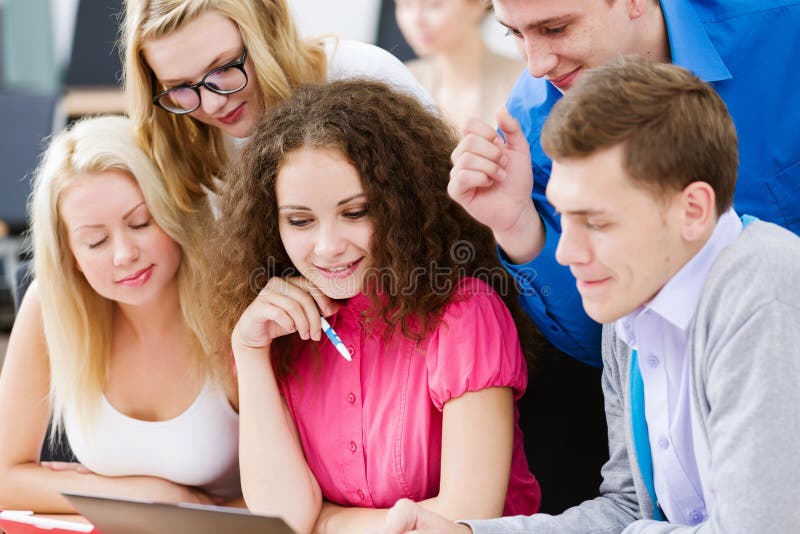 Students at lesson stock image. Image of group, seminar - 56585973