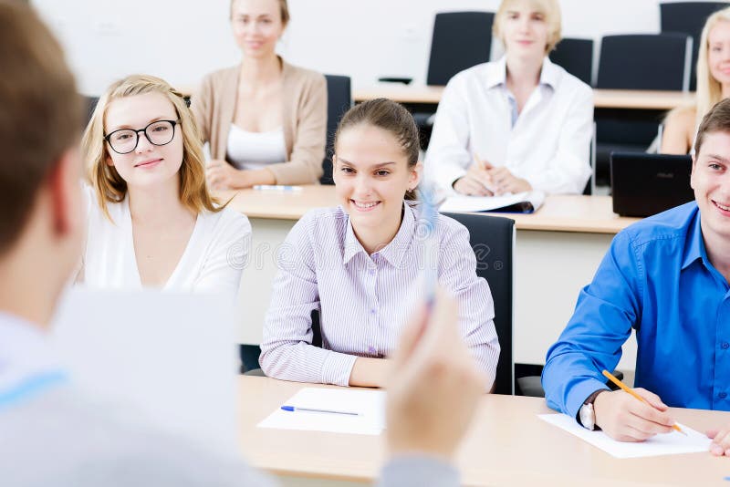 Students at lesson stock image. Image of class, seminar - 56911409