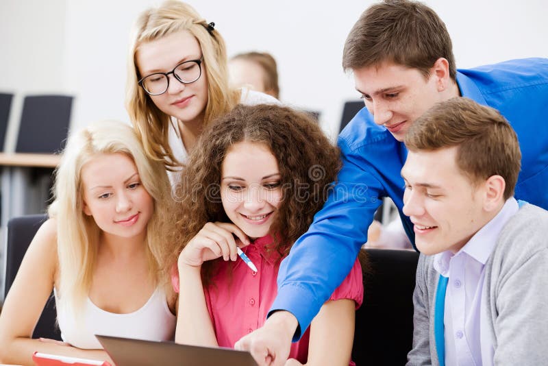 Students at lesson stock image. Image of team, university - 56921493