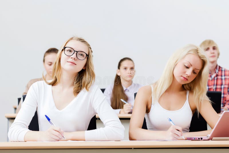 Students at lesson stock photo. Image of knowledge, campus - 57817984