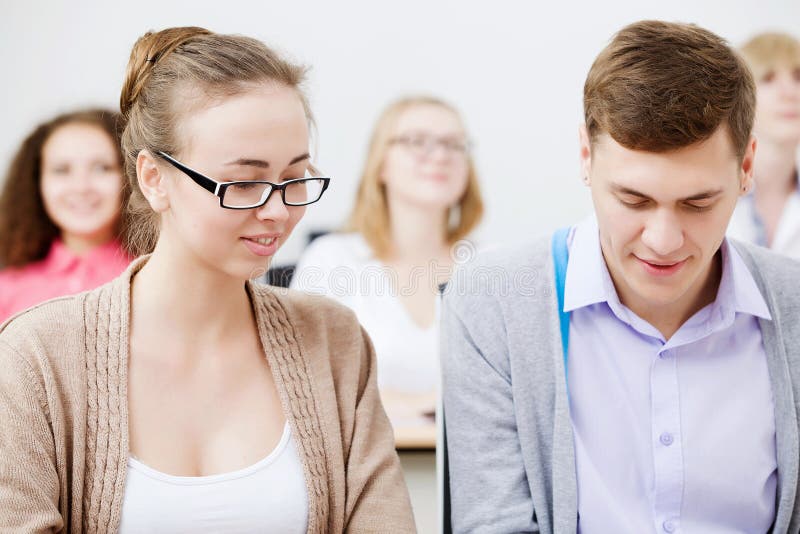 Students at lesson stock image. Image of teacher, seminar - 60059043