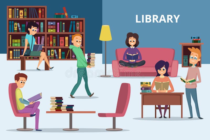 Books Characters. Cartoon Funny Faces of Old Books Opened and Closed ...