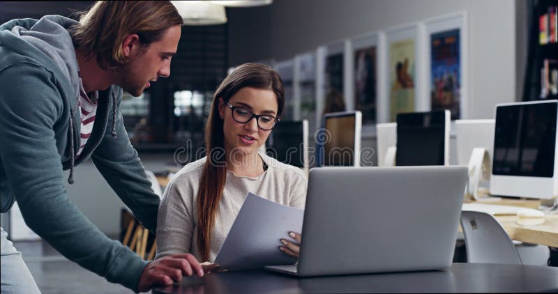 Students, Library and Sharing Notes by Desk for Research, Education or ...