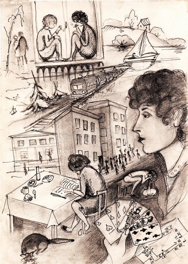 Students life stock illustration. Illustration of panorama - 61888810