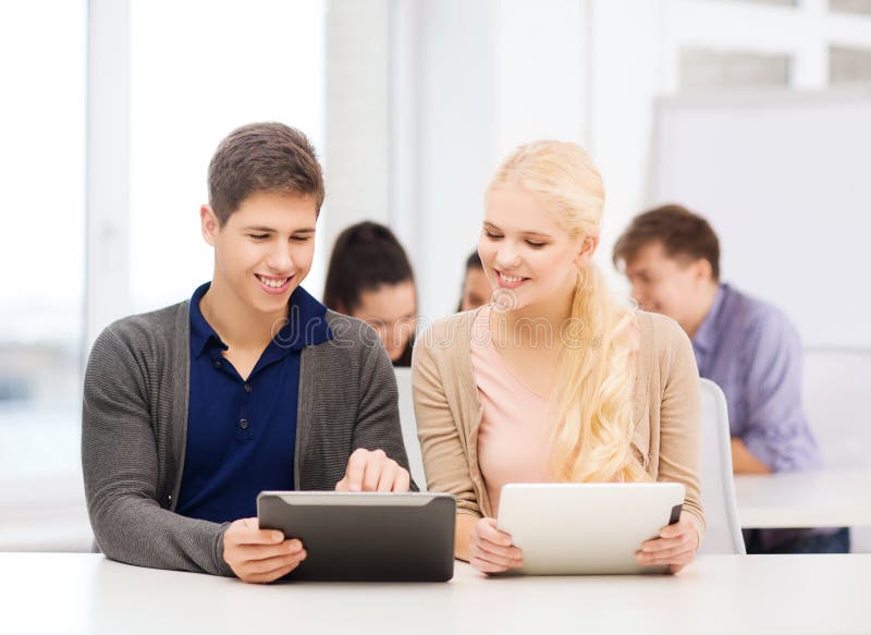 Students Looking at Tablet Pc in Lecture at School Stock Photo - Image ...