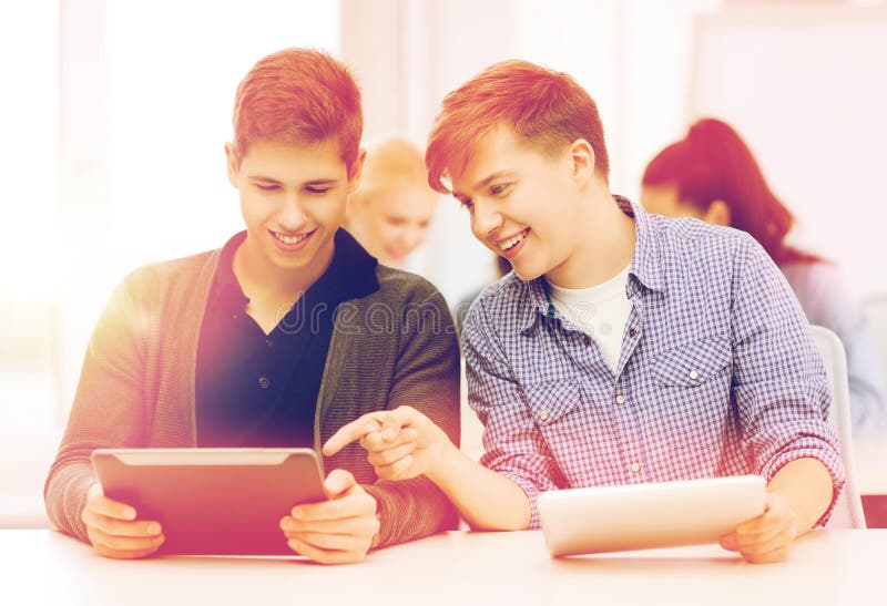 Students Looking at Tablet Pc in Lecture at School Stock Photo - Image ...