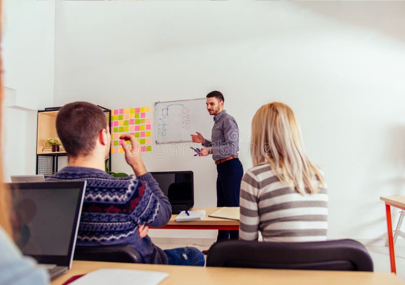 Group Students Their Teacher Laptop Stock Photos - Free & Royalty-Free ...