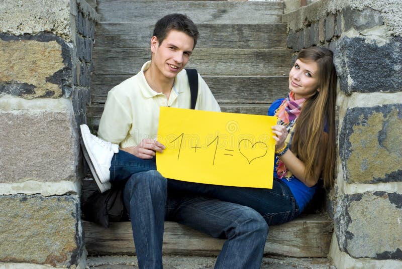 Students love stock photo. Image of people, handsome - 19168036