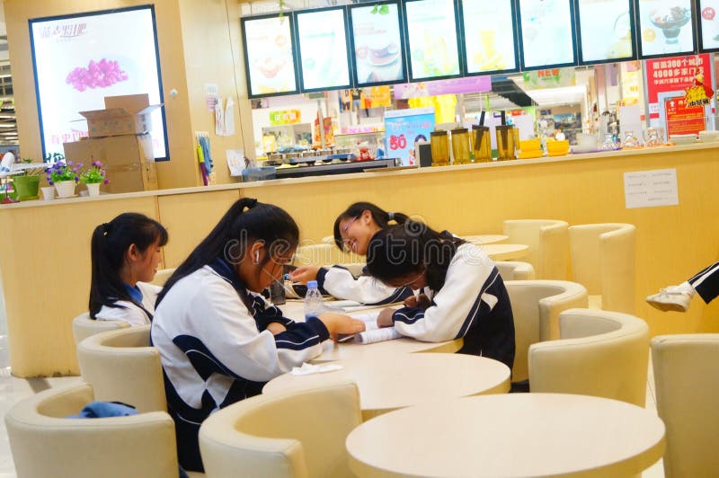 The Students are at a Lunch Break at the Restaurant. Editorial Photo ...