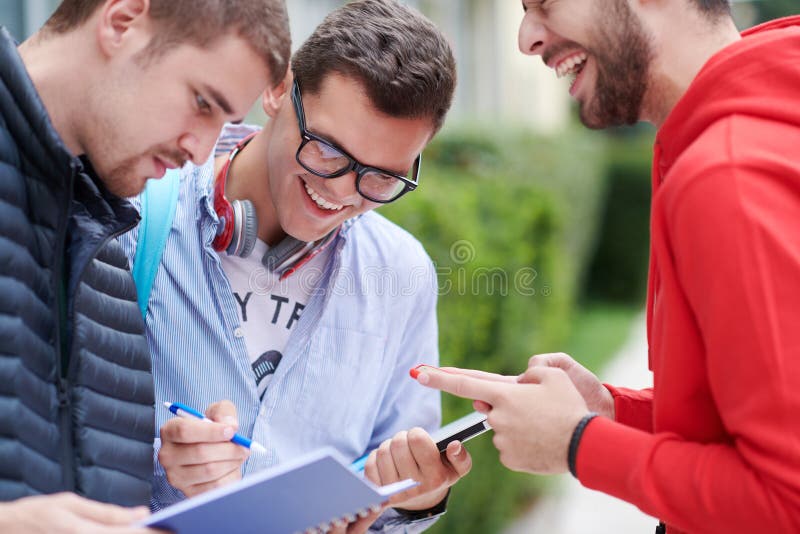 Students in Modern School Using Modrn Technology Stock Photo - Image of ...