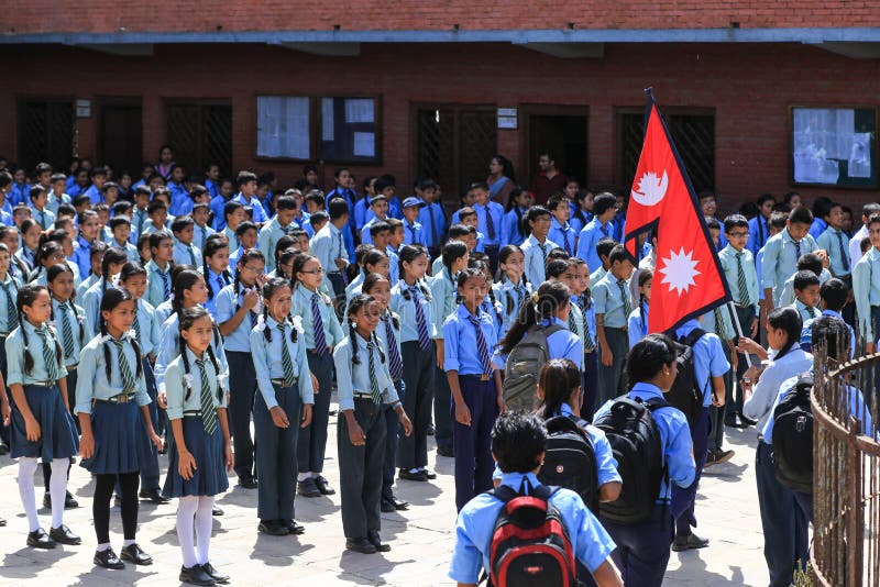 The students in nepal editorial stock image. Image of national - 44843274