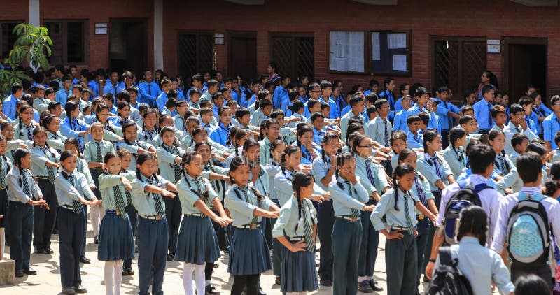 Nepalese School Children editorial photography. Image of uniform - 21089522