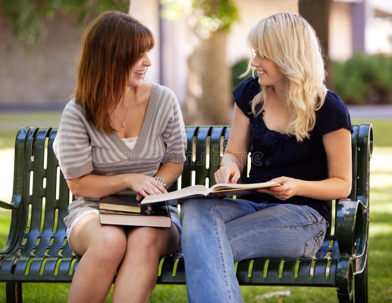 Students Outdoor Study stock image. Image of friendship - 21193797