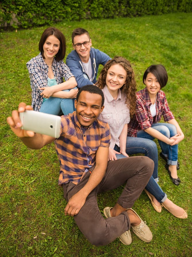 Students outdoors stock image. Image of education, friends - 53877605