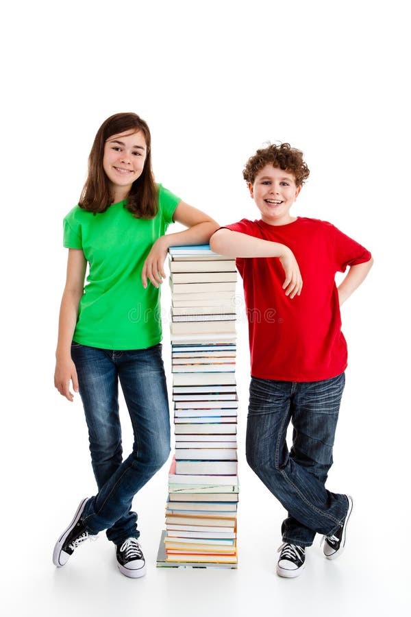 Students and pile of books stock photo. Image of learn - 36653244
