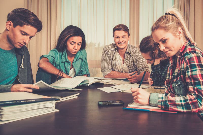 Students Preparing for Exams Stock Photo - Image of final, graduate ...