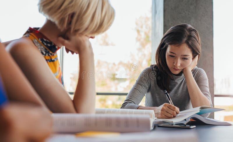 Students Preparing for Final Exams Stock Image - Image of teamwork ...