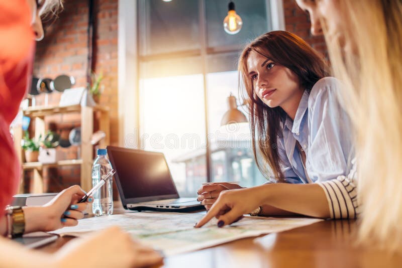 Students Preparing Homework Together Sitting at Table Stock Image ...