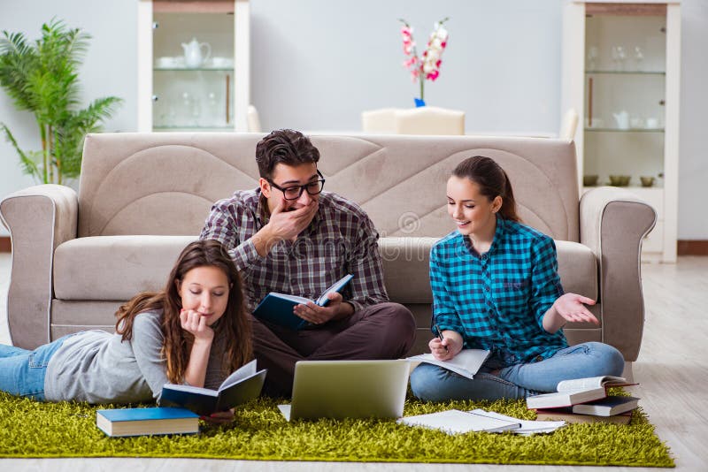 The Students Preparing for University Exams Stock Photo - Image of ...