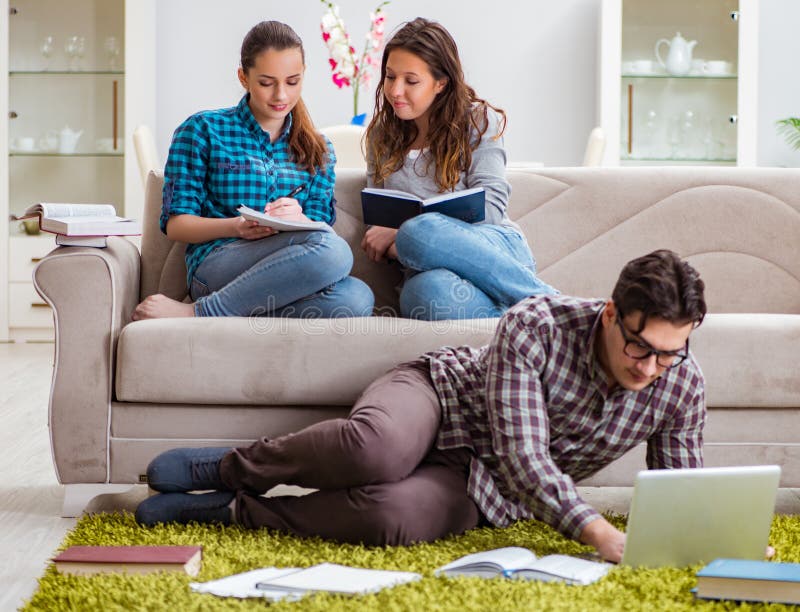 Students Preparing for University Exams Stock Photo - Image of college ...