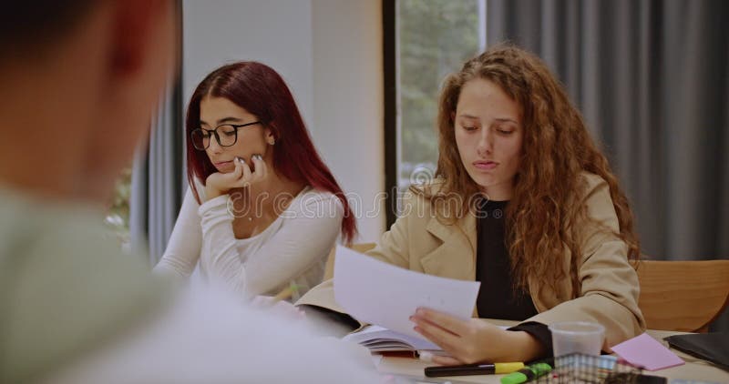Students and Professor are Working Together after Class. the Students ...