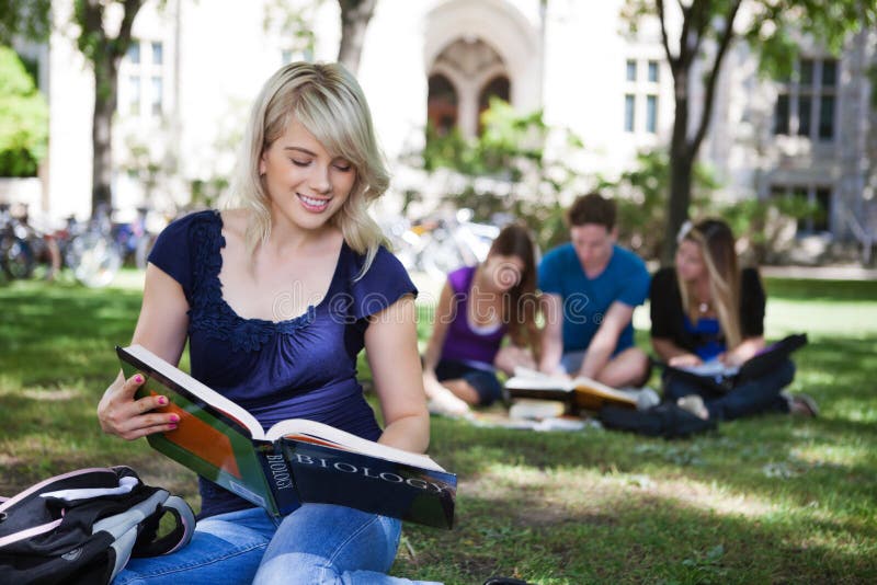Students reading books stock photo. Image of lifestyle - 22599764