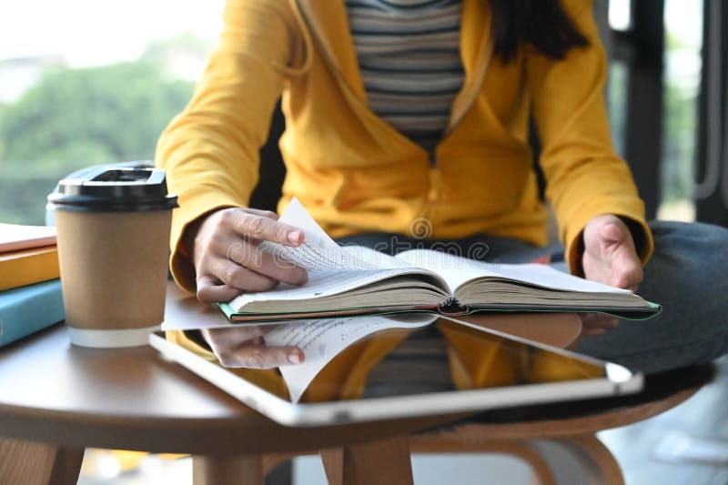 Students are Reading Books and Taking Notes for Exam Preparation Stock ...