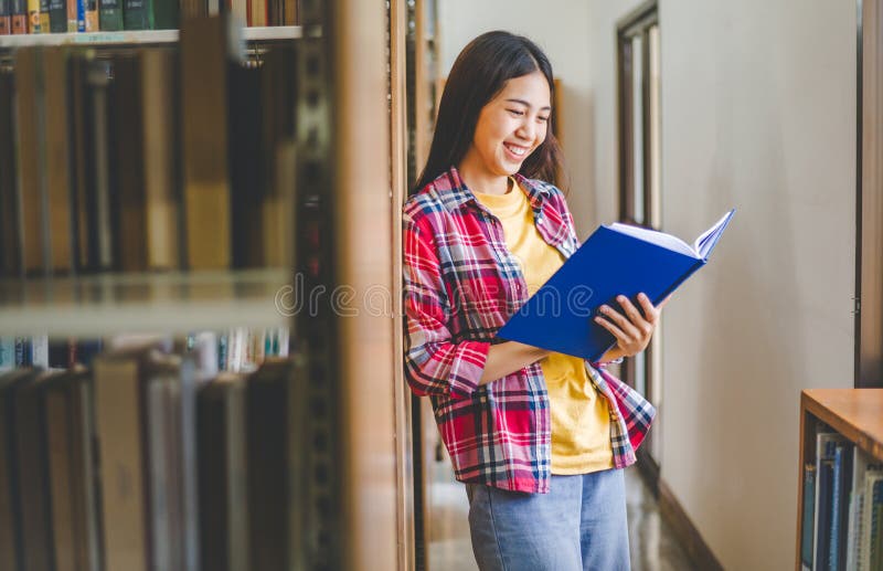 Students are Reading and Looking for Books To Study, Make Reports, Find ...