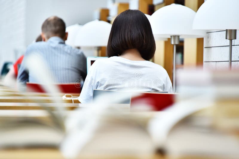 Students Reading in a Public Library Editorial Stock Photo - Image of ...