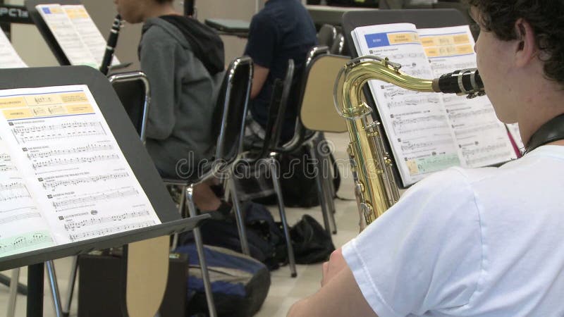 Students Reading Sheet Music in Class (8 of 9) Stock Footage - Video of ...