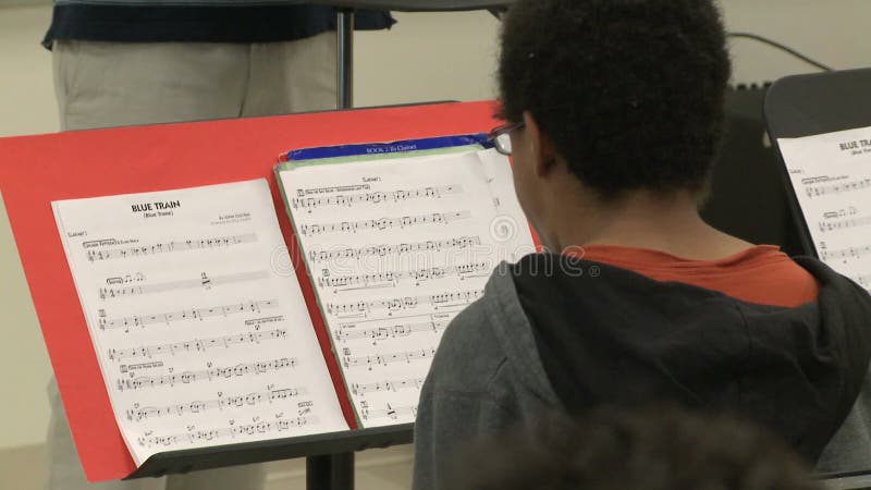 Students Reading Sheet Music in Class (8 of 9) Stock Footage - Video of ...