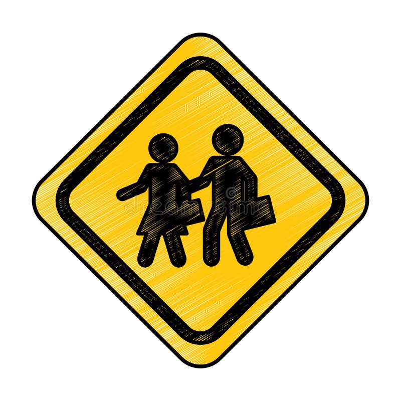 Students on the Road Traffic Signal Icon Stock Vector - Illustration of ...