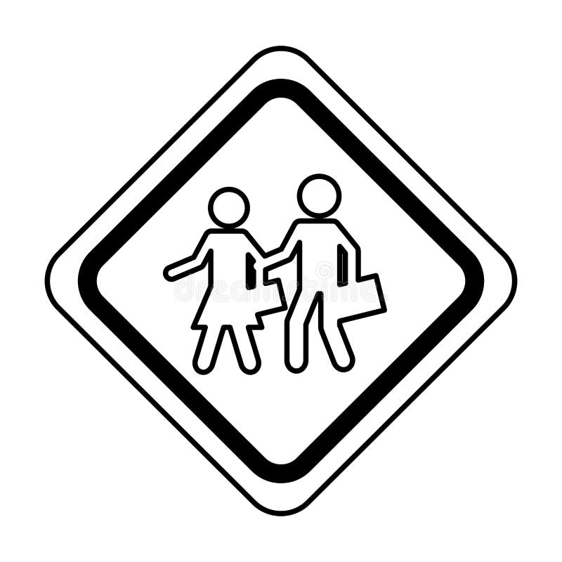 Students on the Road Traffic Signal Icon Stock Vector - Illustration of ...