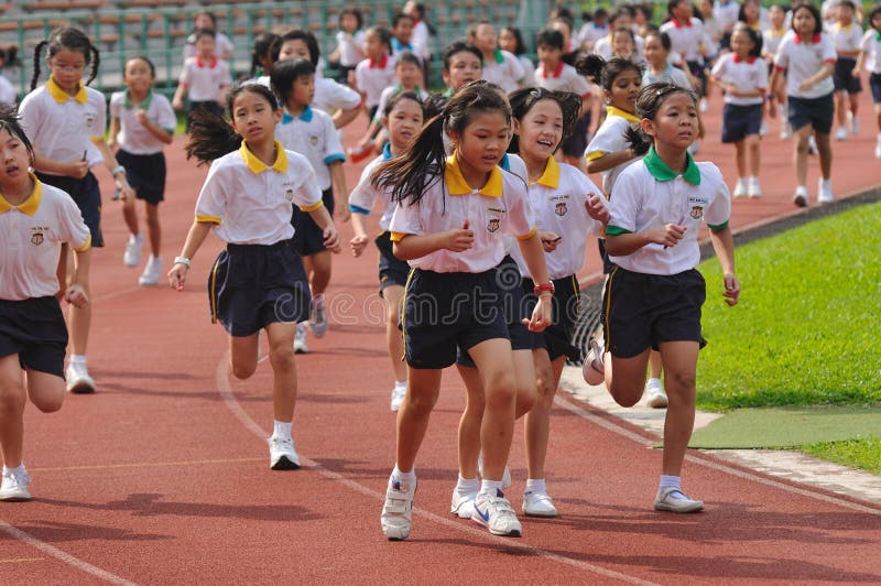 Students in a Running Competition Editorial Stock Photo - Image of ...