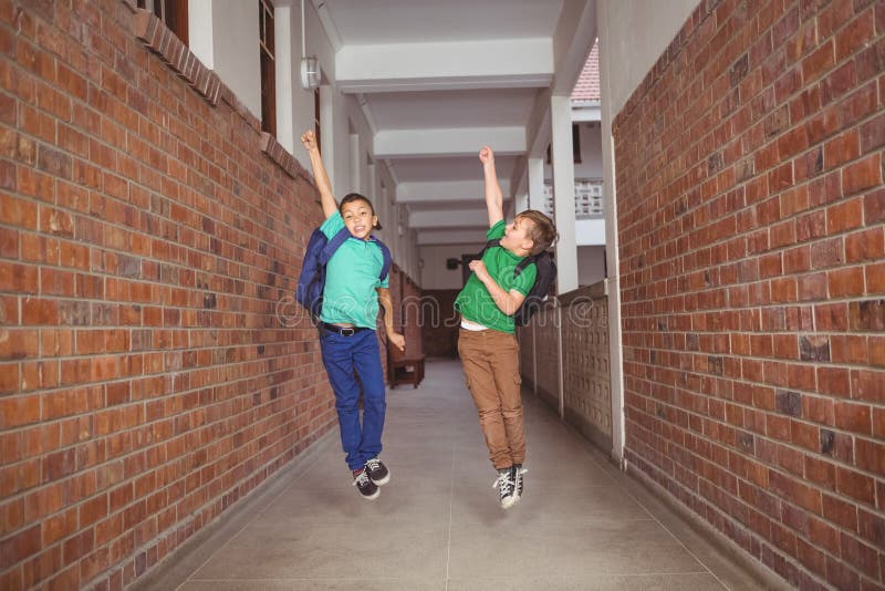 Student Running In Hallway