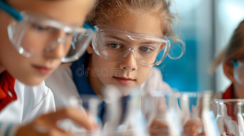 Students in a Science Fair, Presenting Their Projects Stock ...