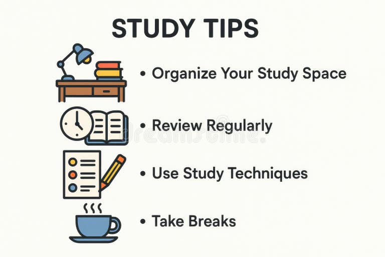 Effective Study Tips for Students Focusing on Organization, Review ...
