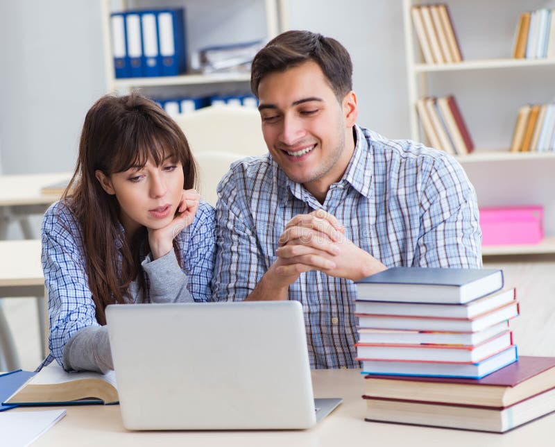 Students Sitting and Studying in Classroom College Stock Image - Image of reading, explaining ...