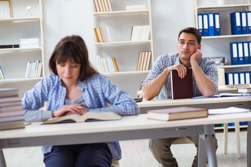 The Students Sitting and Studying in Classroom College Stock Photo ...