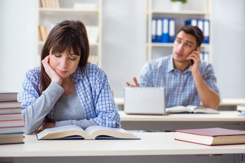 The Students Sitting and Studying in Classroom College Stock Photo ...