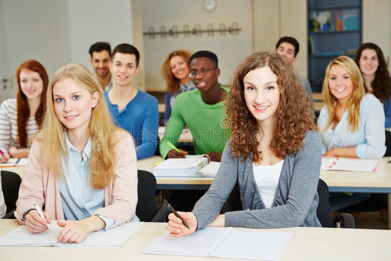 Students Sitting in University Stock Image - Image of class, exam: 29596687