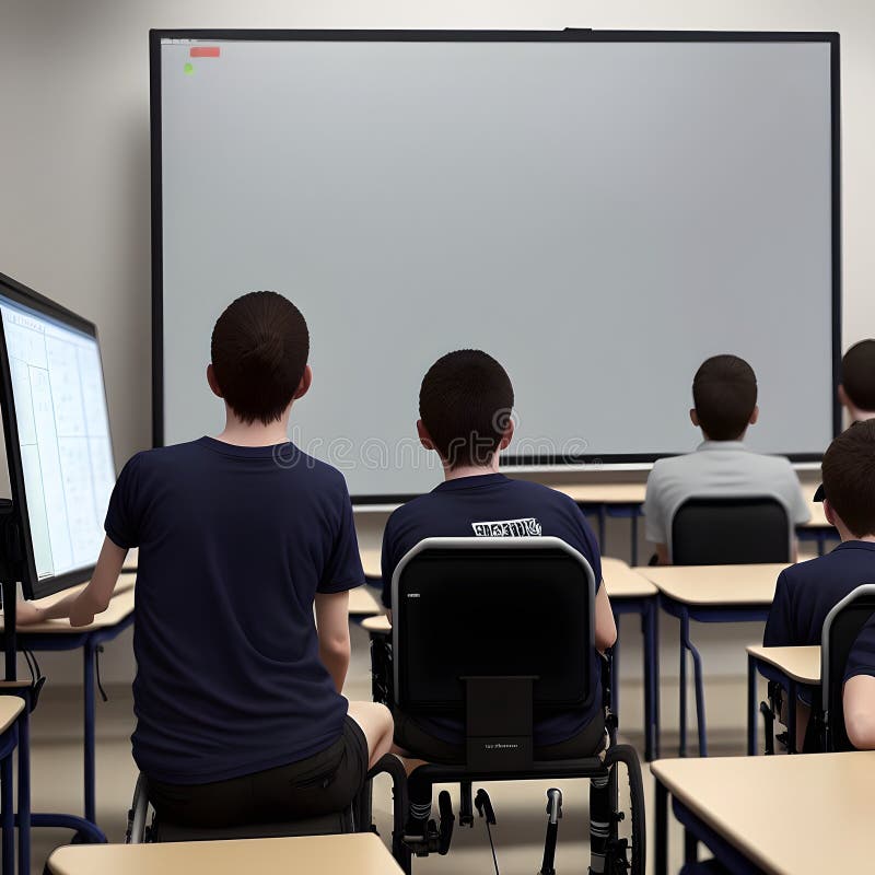 Students Staring at a White Board Stock Illustration - Illustration of ...