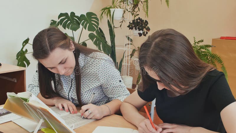 Students Study in the Classroom at the School Desk Stock Video - Video ...