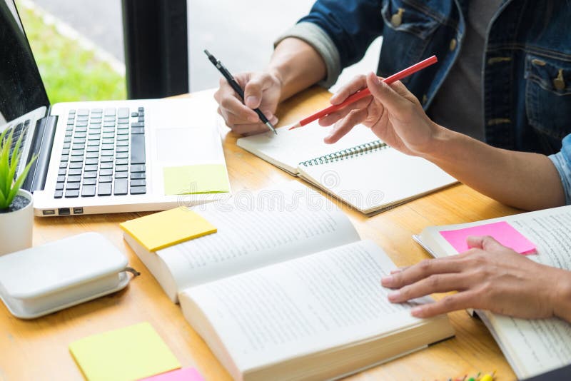 Students Studying and Brainstorming Campus at the University Education ...