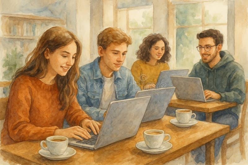 1,119 Cozy Coffee Computer Learning Stock Photos - Free & Royalty-Free ...