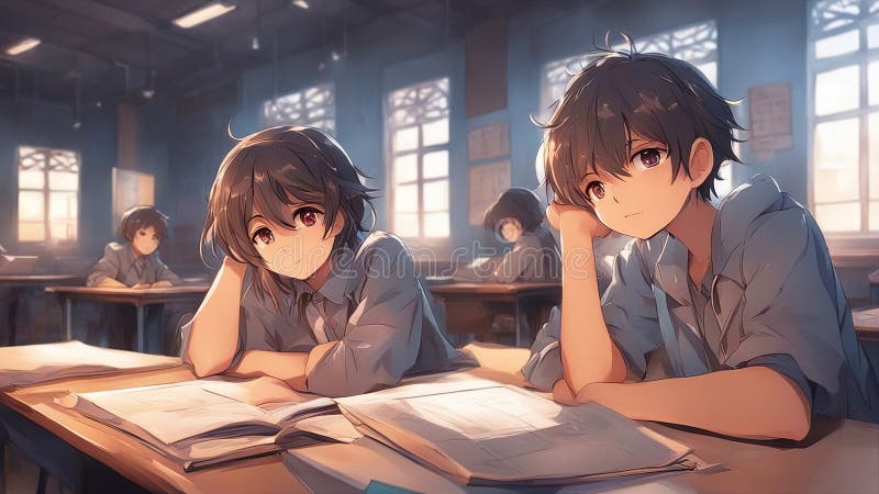 Anime Girl Studying Stock Illustrations – 643 Anime Girl Studying Stock ...