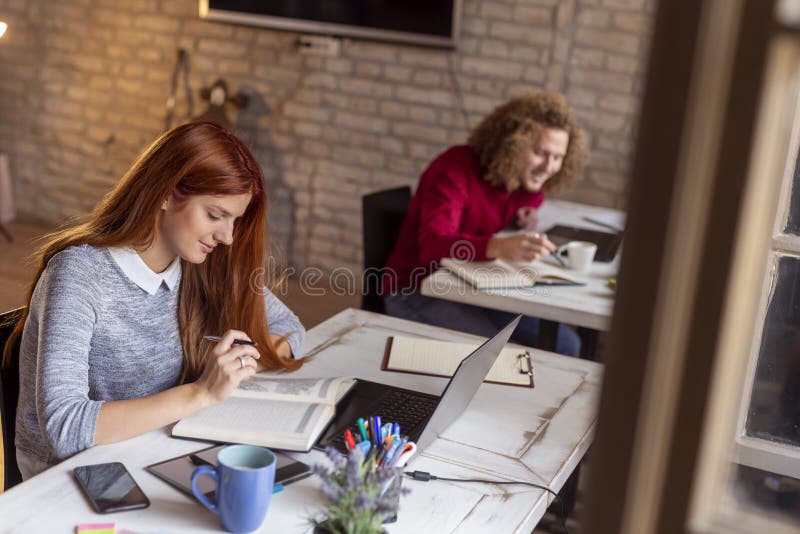 Students Reviewing Notes Stock Photos - Free & Royalty-Free Stock ...