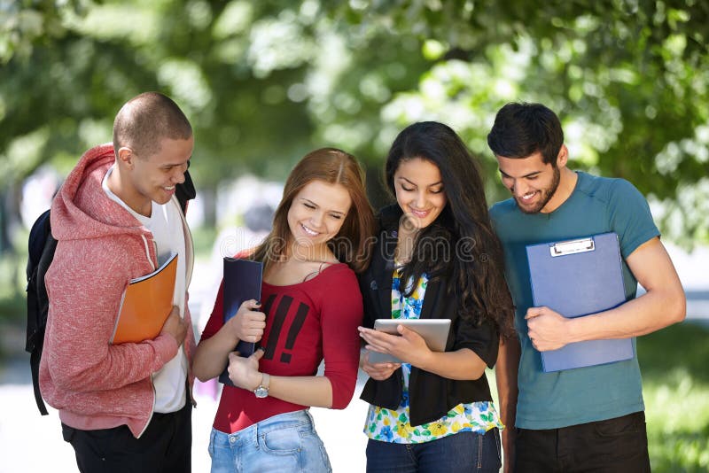 Students studying outside stock photo. Image of adult - 57368460
