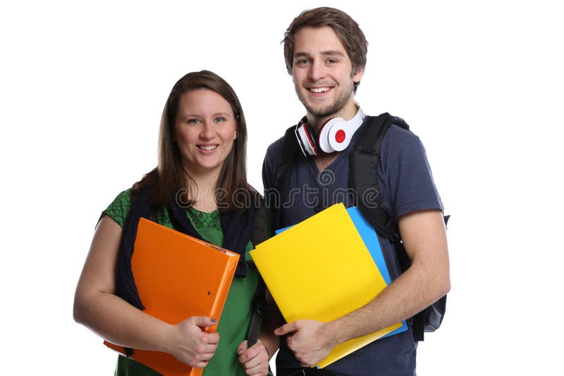 Students Studying Portrait Smiling People Isolated Stock Image - Image ...